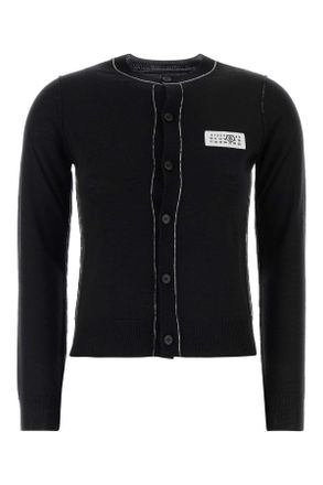 Maison Margiela Virgin Wool Blend Cardigan - Black