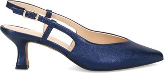 Sangiorgio D&eacute;collet&eacute; Femme Slingback en Cuir Bleu - 23 Bleu Abyss - Taille 37, bleu, 40 EU