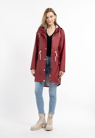 Dreimaster Dreimaster Regenmantel Damen Dunkelrot