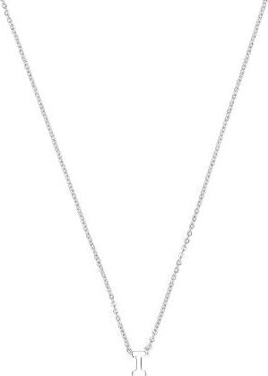 Luxenter Collier Alphabet finition argent - Lettre I, Mediano, M&eacute;tal, Sans pierre pr&eacute;cieuse