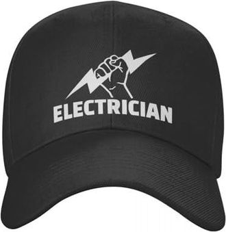 Generic Casquette de baseball punk &eacute;lectricien casquette de baseball homme femme respirant ing&eacute;nieur puissance &eacute;lectrique papa chapeau ext&eacute;rieur cadeau