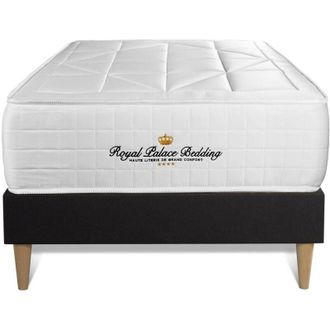 Royal Palace Bedding Matratze Windsor 90 x 190 cm + Bettgestell mit lattenrost, H&auml;rtegrad 2, Memory-Schaum und Taschenfeder, H&ouml;he : 26 cm