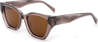 Generic Lunettes De Soleil De Sport &Agrave; Monture Carr&eacute;e &Agrave; La For Hommes Et Femmes, Lunettes De Soleil Polaris&eacute;es De Conduite En Plein Air(Brown)