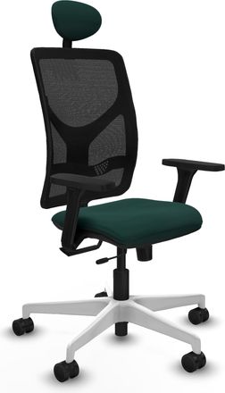 Piqueras y Crespo Stuhl f&uuml;r &Uuml;berwachungsh&uuml;tten mit 3D-Armen, h&ouml;henverstellbarer Lendenwirbelst&uuml;tze und festem Kopfteil, ausgestattet mit Syncro/Traslack und Schneidscha