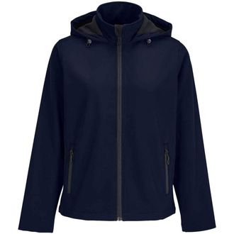 SOLS Race Softshelljacke mit Kapuze für Damen (Dunkelblau)