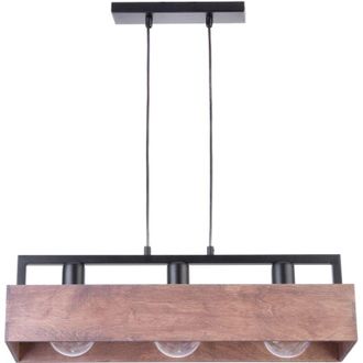 Sigma Dakota lampe suspendue noir et brun 80 cm