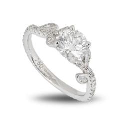 Bespoke 18ct White Gold Brilliant Cut Diamond Ring