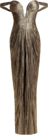 Maria Lucia Hohan robe longue plissée - Tons neutres