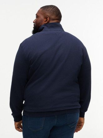 Tommy Hilfiger Big & Tall Sweatshirt BT-RWB TERRY TIPED REGULAR 1/4 ZIP-B Gro&szlig;e Gr&ouml;&szlig;en, Troyerkragen