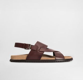 Dolce & Gabbana Dg Casual Calfskin Sandals - Mann Sandalen Und Slides Bordeaux 42