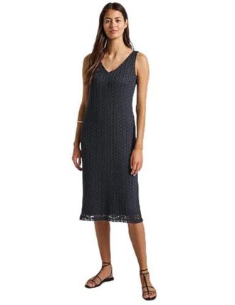 Street One 1408787 Robe en Dentelle, Bleu foncé, 40 Femmes