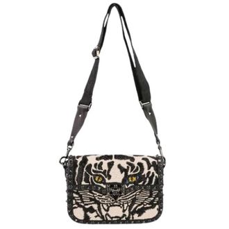 Valentino Pre-owned 1967 Guitar Rolling Rockstuds Tiger Schultertasche - - Pre-owned - Damen - Mehrfarbig - ONE SIZE