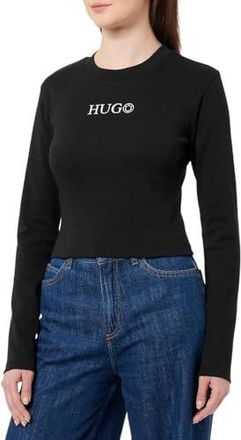 HUGO BOSS Hugo Della_b Haut en Jersey, Noir, M Femmes