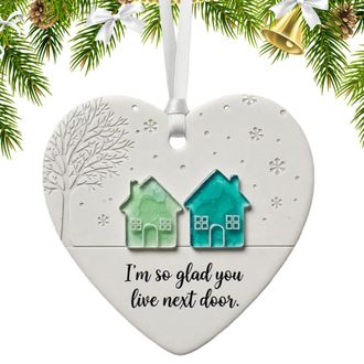 Generico Keramik-Anh&auml;nger f&uuml;r Weihnachtsbaum, zeigt k&uuml;nstlerische Dekorationen f&uuml;r die Andenkensaison, Liebesherz aus Keramik, Weihnachtsdekoration | f&uuml;r Stude