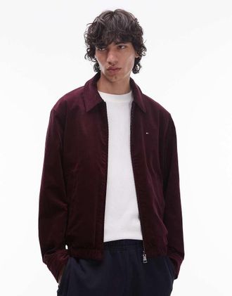 Tommy Hilfiger Blouson Harrington r&eacute;versible - Bordeaux et bleu marine