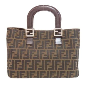 Fendi Sac &agrave; main Vintage en Toile Pre-owned - Femme - Pre-owned - Brun - Taille: ONE Size