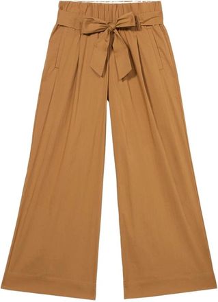 Oltre Palazzo-Hose aus Baumwollmischung - - Trousers - Damen - Braun - L