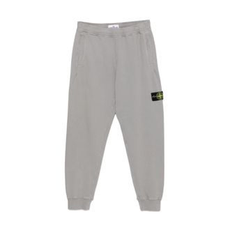 Stone Island Schmal geschnittene Sweatpants mit Cargotasche - - Trousers - Herren - Grau - M