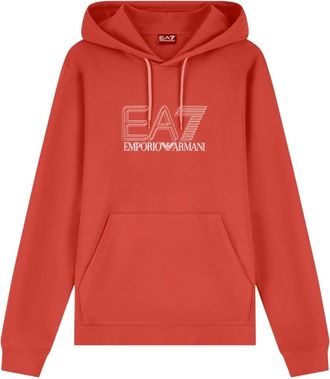 Emporio Armani Emporio Armani Ea7, Homme, Sweatshirts et sweats &agrave; capuche, Orange, Taille: XL Sweat &agrave; capuche
