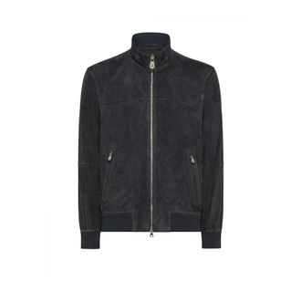 Peuterey Homme, Vestes, Bleu, Taille: L Veste en cuir su&eacute;d&eacute; Sands