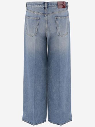 Gucci Womens Cotton Denim Jeans Navy Trousers