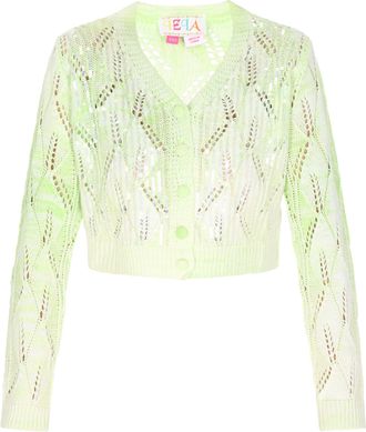 Izia Strickjacke Frauen hellgr&uuml;n mehrfarbig