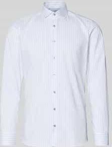 Olymp Level 5 Slim Fit Businesshemd aus Baumwoll-Mix mit Kentkragen