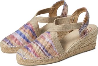 Toni Pons Damen Triton Espadrille Keilsandalen, Mehrfarbig/Meereswellen (Ocean Tides), 35.5/36 EU