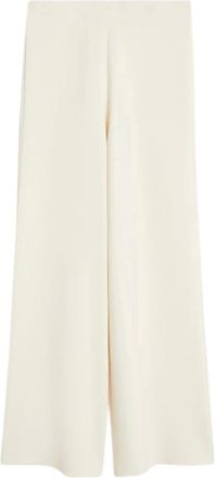 Max Mara Femme, Pantalons, Blanc, Taille: 38 FR Viscose Cr&ecirc;pe Knit Pantalons