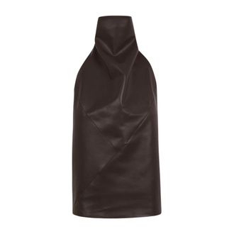 Cortana Tulip Halter Top - - Tops - Damen - Braun - S