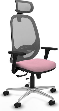 Piqueras y Crespo Stufenloser Stuhl mit 3D-Armlehnen, h&ouml;henverstellbarer Lendenwirbelst&uuml;tze und h&ouml;henverstellbarem Kopfteil und Neigungsverstellung. Ausgestattet mit Sy