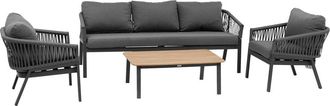Hesperide Gartengarnitur Oriengo Anthrazit & Graphit - 5-Sitzer - Anthrazit/Graphit