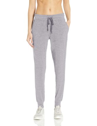 Amazon Essentials Damen Jogginghose aus Angerautem Tech-Stretch (Erhältlich in Übergröße), Grau Space-dye, XXL