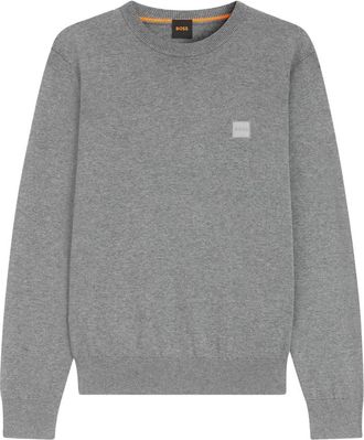 HUGO BOSS Leichter Pullover mit Kaschmiranteil und Rundhalsausschnitt in
