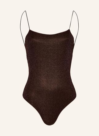 Os&eacute;ree Badeanzug Lumiere Maillot Mit Glitzergarn braun