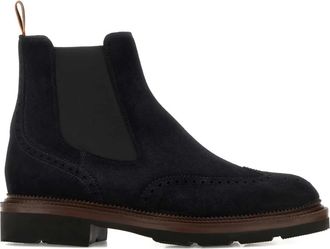Santoni Homme, Chaussures, Bleu, Taille: 42 1/2 EU Chelsea boots en daim