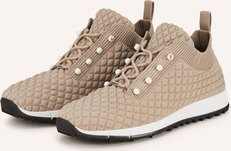 Jimmy Choo London Sneaker Veles Mit Schmuckperlen grau
