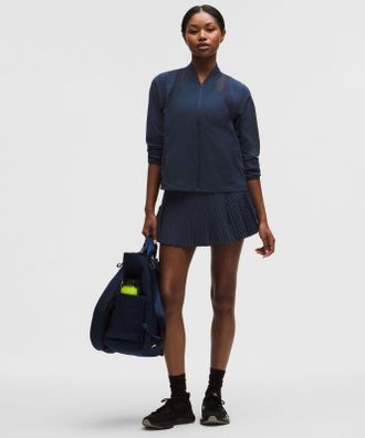 lululemon RePleat Tennisrock mit Falten und hohem Bund f&uuml;r Frauen - Gr&ouml;&szlig;e 10 in Club Blue