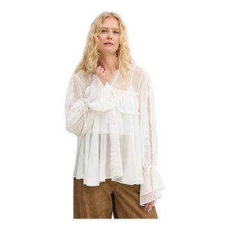 Pinko Transparente Bluse - - Blouses & Shirts - Damen - Wei&szlig; - L