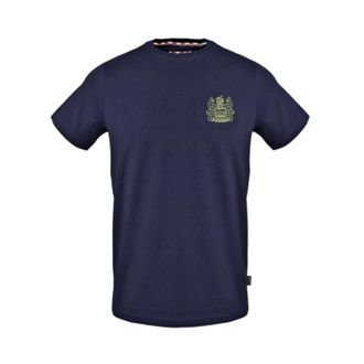 Aquascutum T-Shirt f&uuml;r Herren, Rundhalsausschnitt, Jersey (Marine)