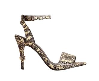Coach Snakeskin Print Heeled Sandals Size 39