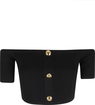 Elisabetta Franchi Femme, Tops, Noir, Taille: 38 FR Top en maille