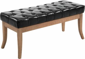 Clp Sitzbank Ramses Kunstleder antik-hell schwarz 100 cm