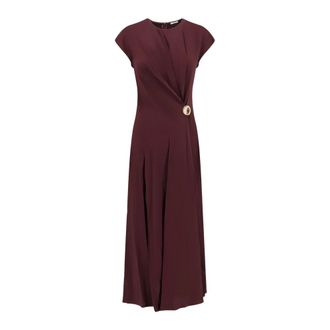 Joseph Robe en cr&ecirc;pe Taipan - Femme - Robes - Brun - Taille: 34 FR