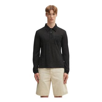 Maison Margiela Woll-Langarmshirt - - Tops - Herren - Schwarzk - S