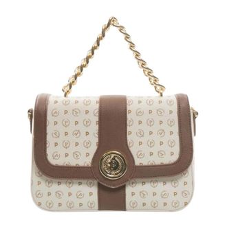 Pollini Femme, Sacs, Blanc, Taille: ONE Size Heritage Logo Classic Shoulder Bag