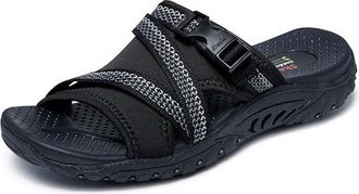 Skechers Femme 163348-noir Sandale de Sport, Noir, 39 EU