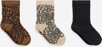 Arket Baumwollsocken 3er-Pack -Beige