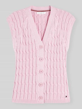 Tommy Hilfiger Regular Fit Strickweste aus reiner Baumwolle
