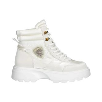 Blauer Combat Boot Blanca - - Shoes - Damen - Wei&szlig; - 35 EU